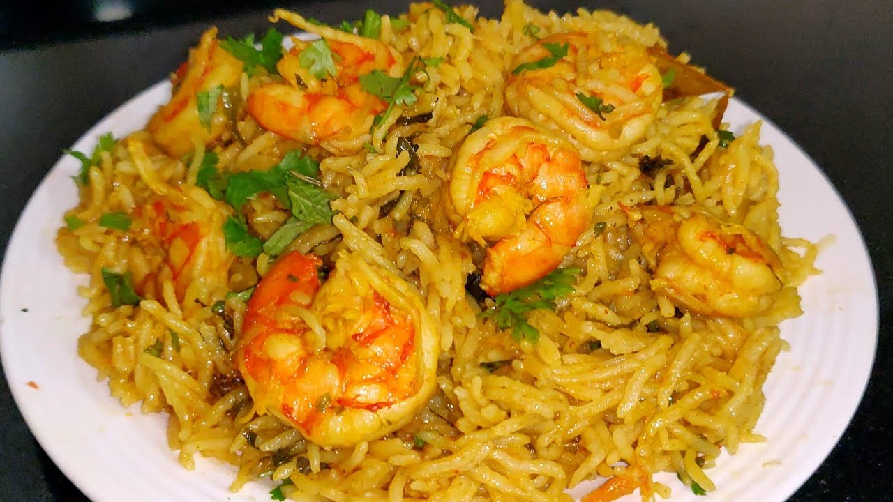 jhinga pulao | easy and quick prawns recipe | prawns masala rice - YouTube