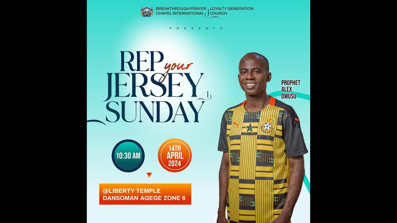 REP YOUR JERSEY SUNDAY SERVICE || 14TH APRIL, 2024. - YouTube