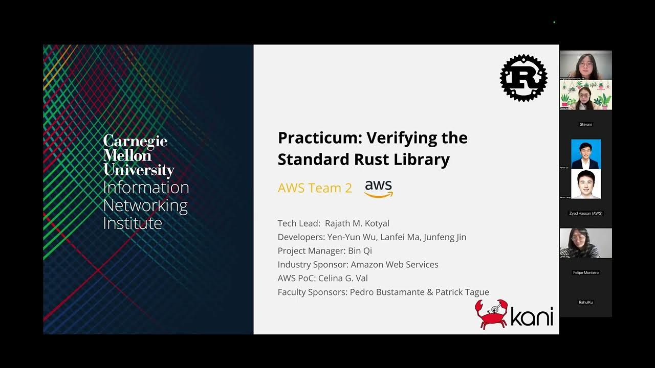 CMU Verify the Rust Standard Library Final Presentation - YouTube