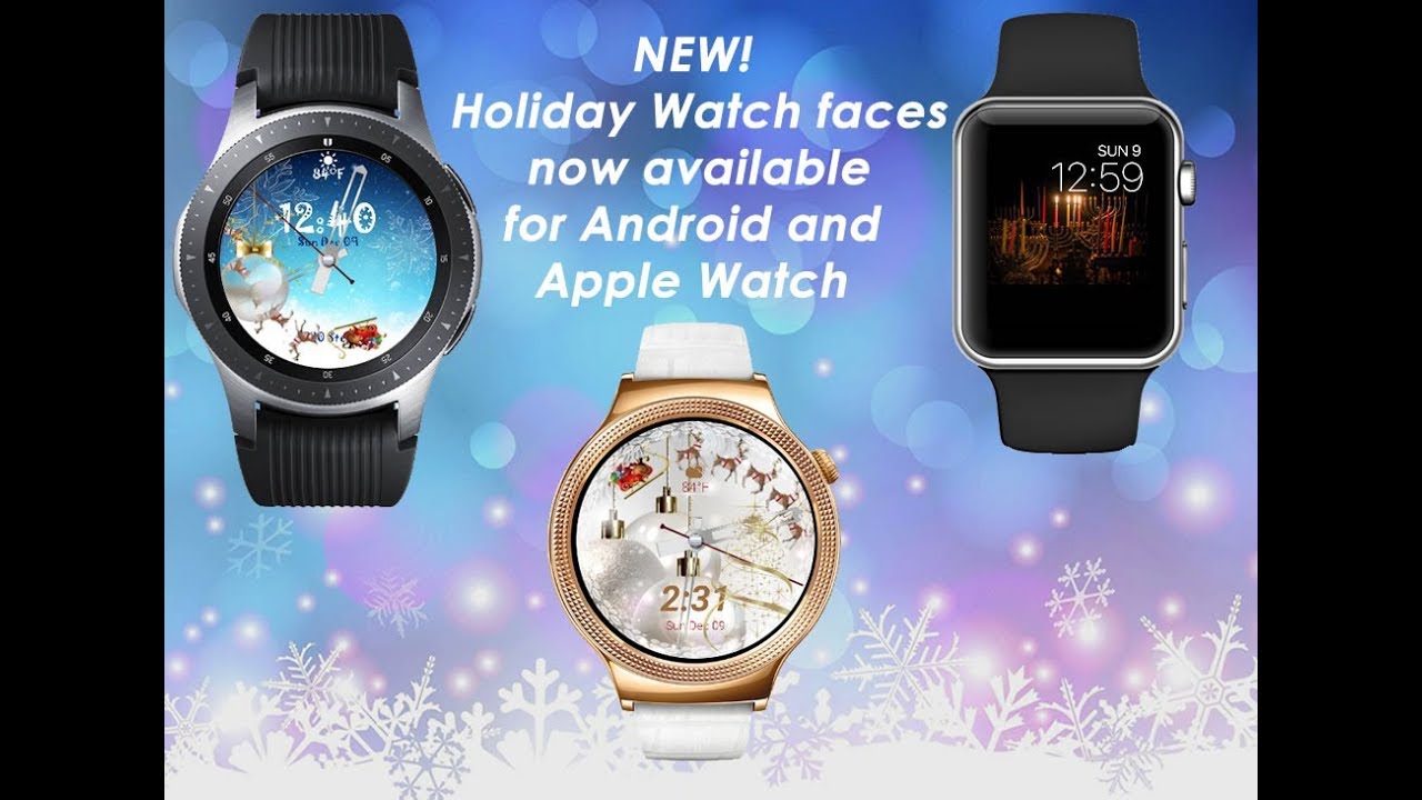 AW2 Design Holiday watch faces on Facer - YouTube