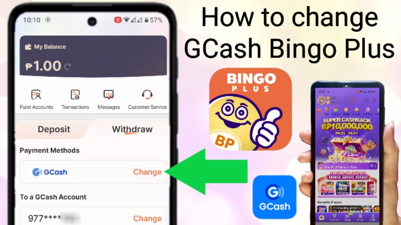 how to change gcash number in bingo plus - YouTube