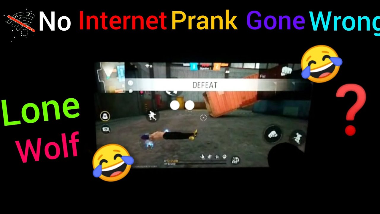No internet prank with enemy in lone wolf 😂 | Handcam no internet prank ...