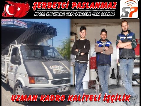 çorum sanayinde paslanmaz krom cam balkon   çorum şerbetci paslanmaz