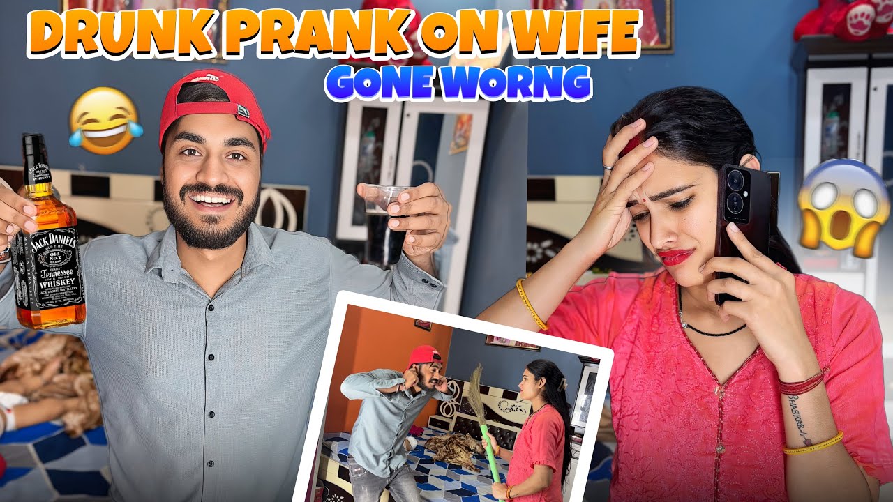 DRUNK 🍺 PRANK ON WIFE -2😱PRANK GONE HORRIBLY WRONG 🫣LADAI HO GAI 😭 ⁠ ⁠@Simranbhaskar_ - YouTube