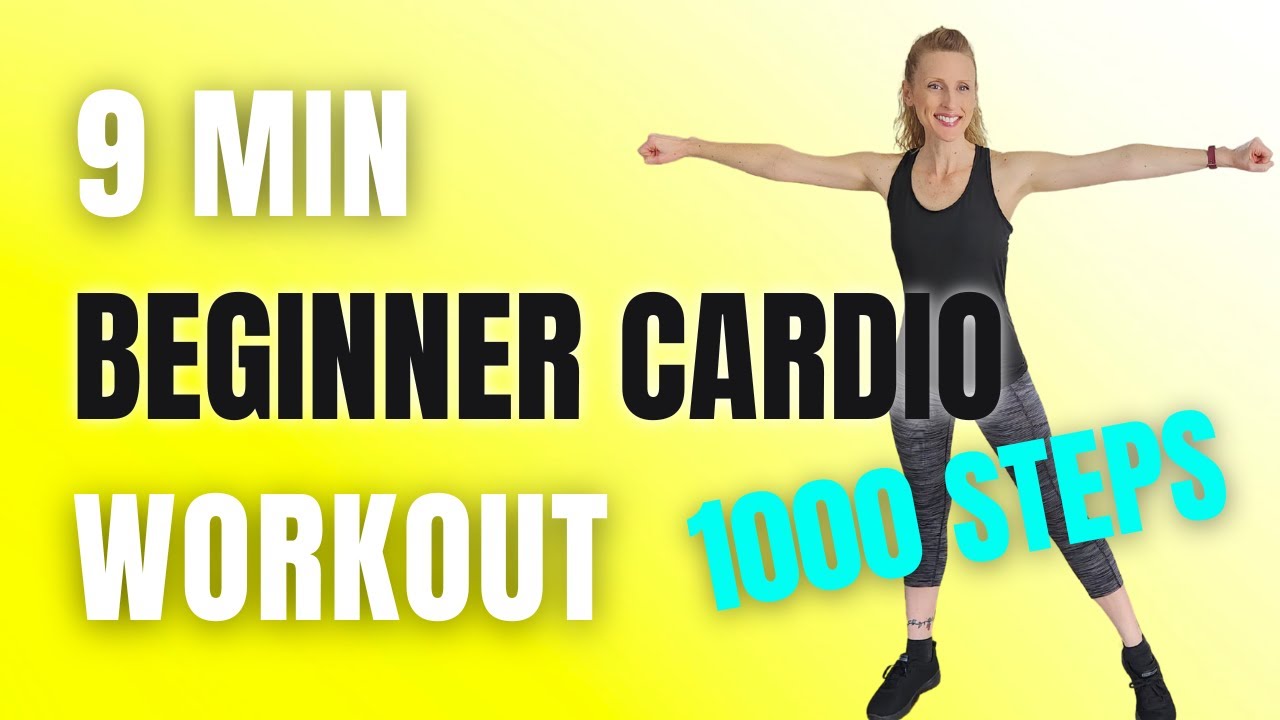 9 Min BEGINNER CARDIO | 1000 Steps | Burn Calories | Burn Fat at Home ...