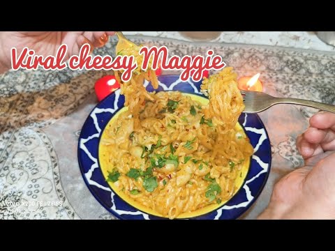 Viral Cheesy Maggie My Version 🤤 ️| Must Try Recipe | Cheese Noodles At ...