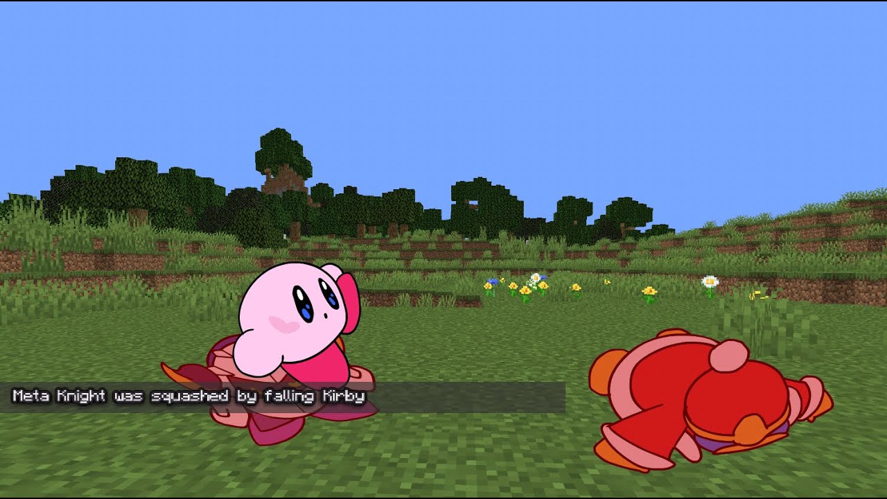 Kirby Falls Into Minecraft - YouTube