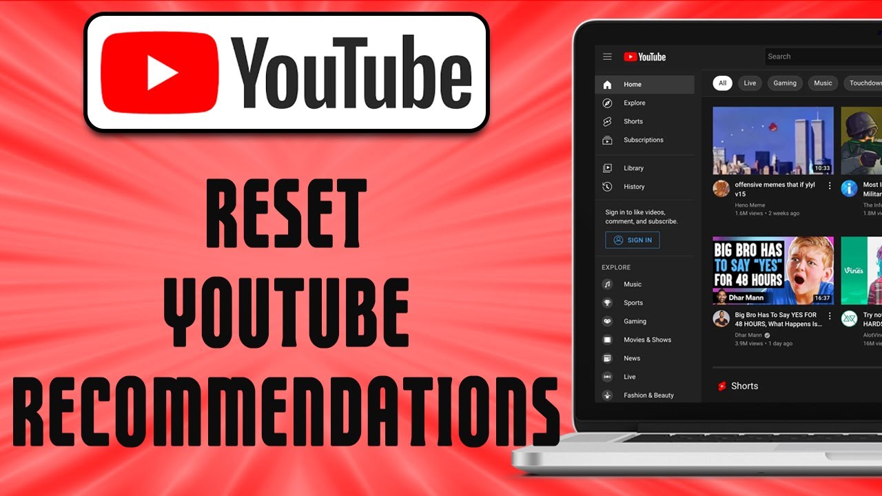 How To Reset YouTube Recommendations (easy) - YouTube