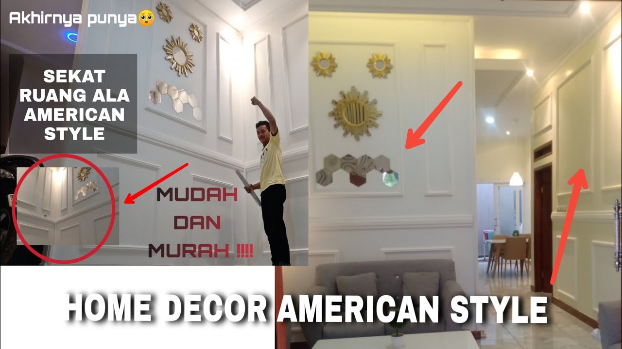 AKHIRNYA SELESAI!! MENGISI FURNITURE RUANG TAMU DENGAN DINDING MOULDING ...