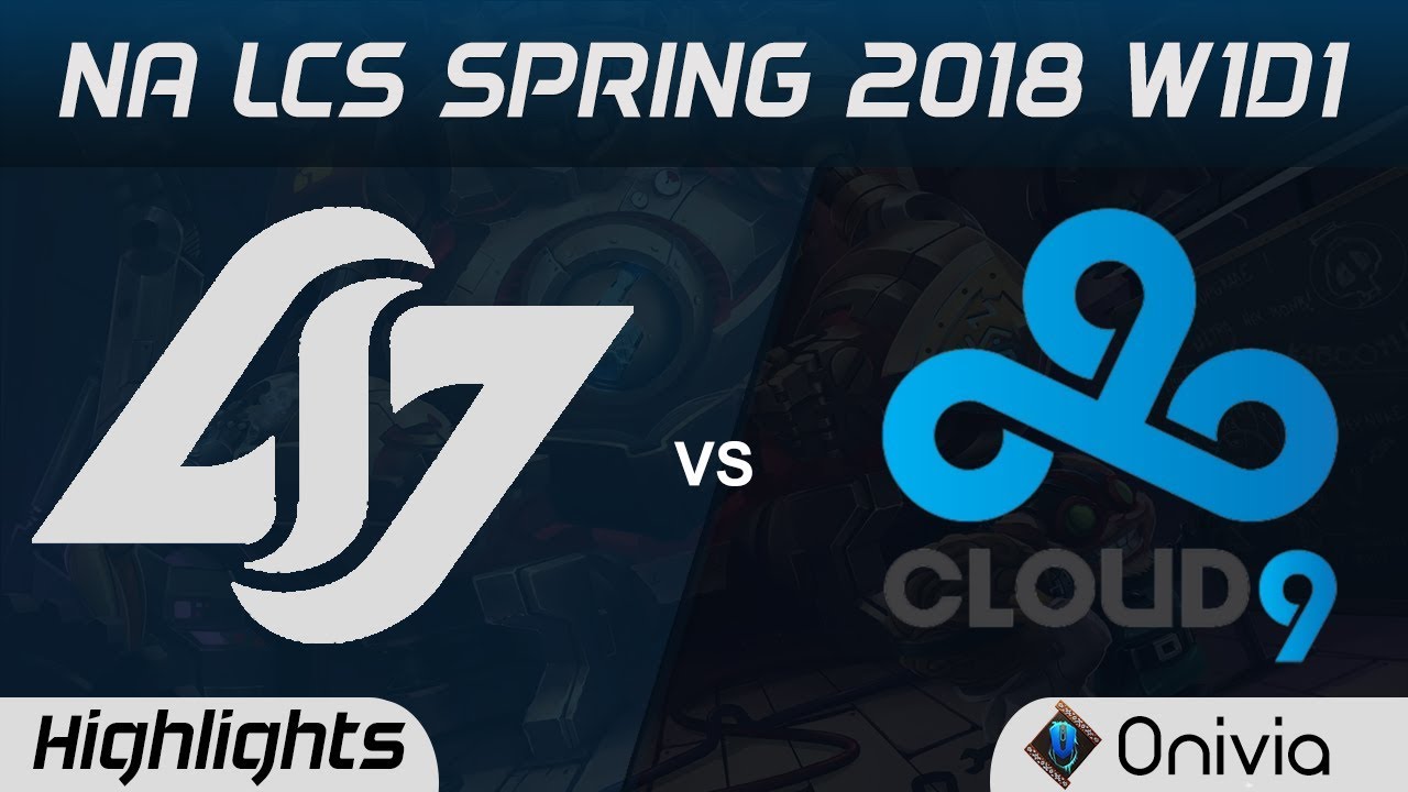 CLG vs C9 Highlights NA LCS Spring 2018 Counter Logic Gaming vs Cloud9 by Onivia - YouTube