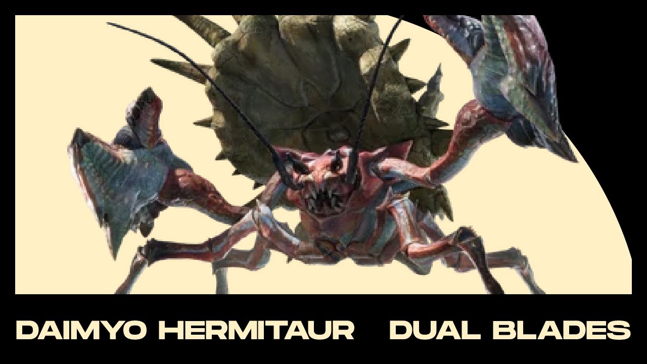 Dual Blades vs Daimyo Hermitaur in Monster Hunter Rise Sunbreak - YouTube