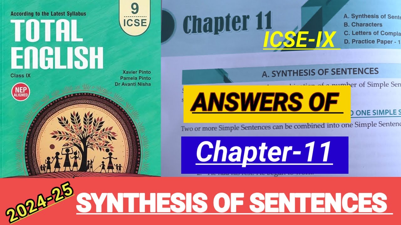 ICSE-IX |Total English solution 2024-25 | Answers of chapter-11 ...
