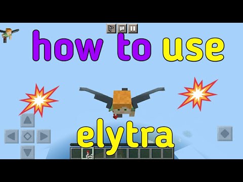 how to use elytra with rocket in minecraft pe - YouTube
