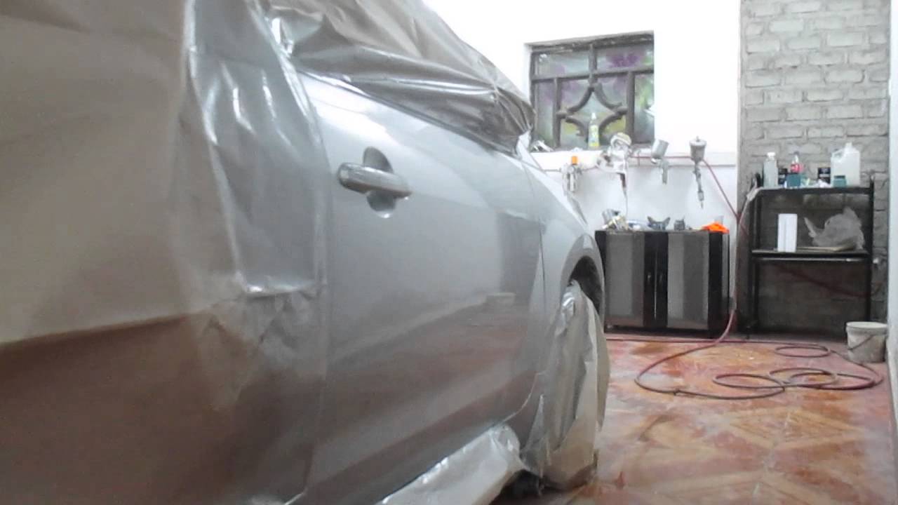 pintado de auto color plata - YouTube