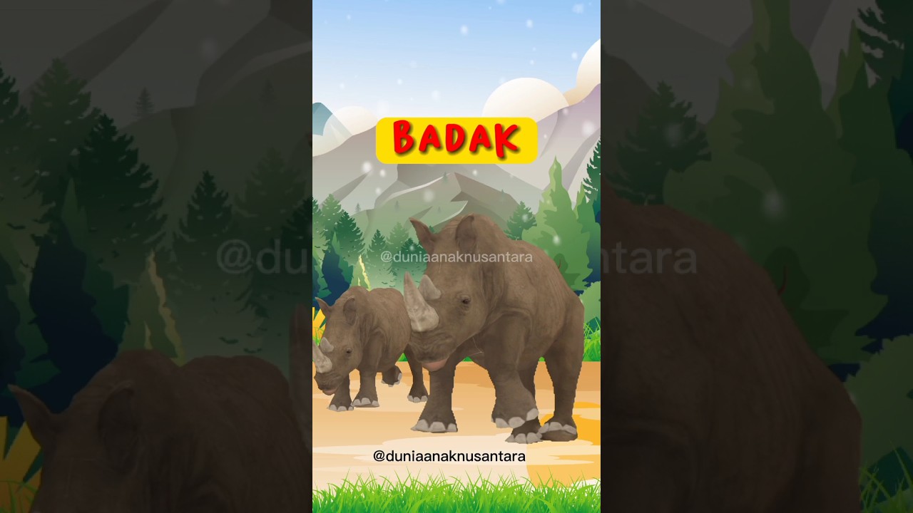 Binatang Badak #duniaanak #shorts #animals #animation #animal #animasi ...