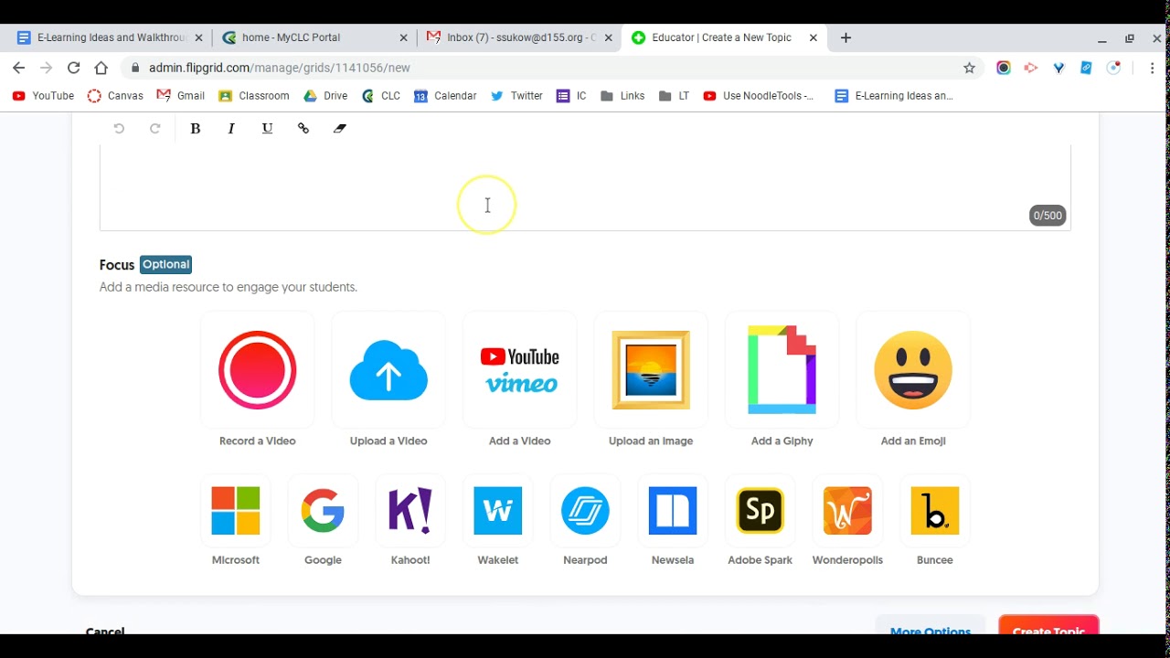 Create a Topic in Flipgrid - YouTube