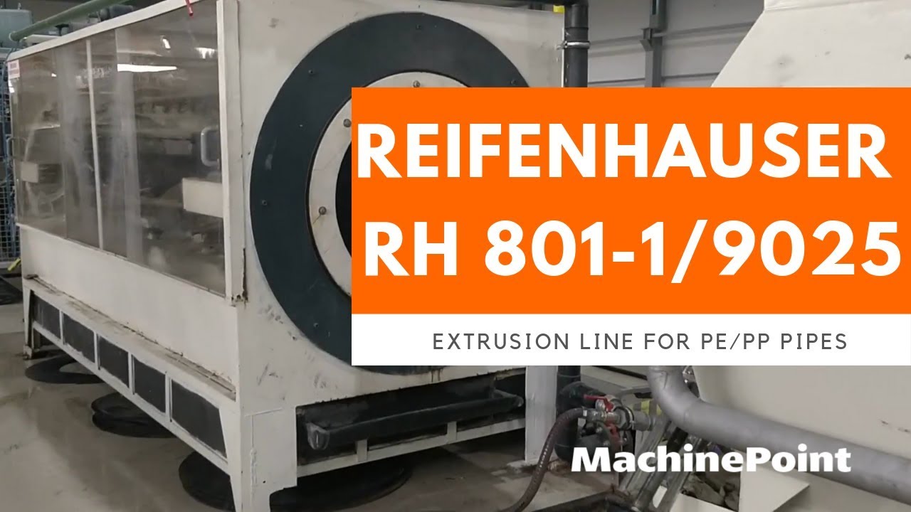 REIFENHAUSER RH 801-1/90-25 Extrusion line for PE/PP pipes in ...
