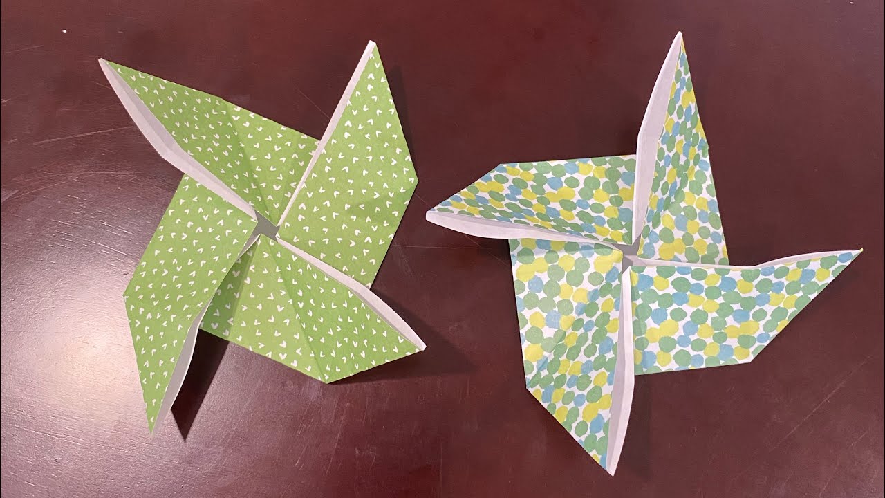origami: How to make Basic Turning Windmill - YouTube