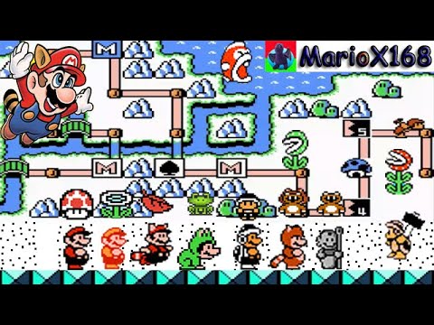 SMB3 Hacks Power Up V3 World 6 - All Power-Ups - Super Mario Bros. 3 ...