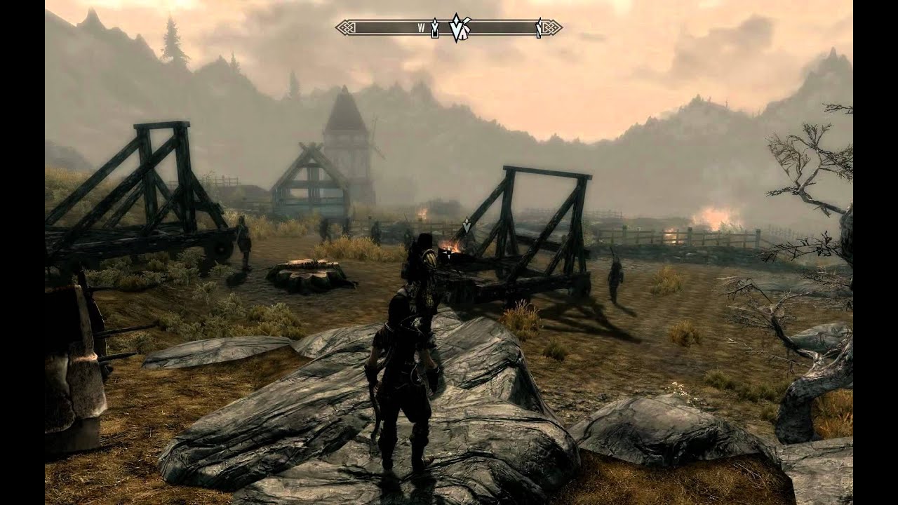 The Elder Scrolls V - Skyrim - Attack on Whiterun - YouTube