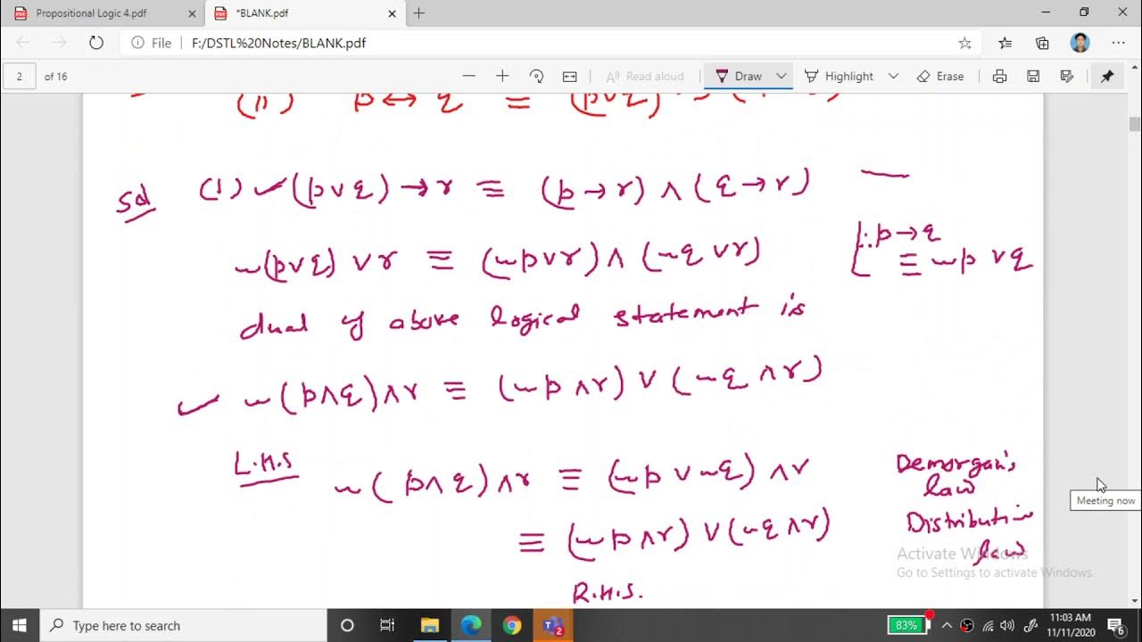 Propositional Logic Part 8||DSTL||Discrete Structure & Theory of Logic - YouTube