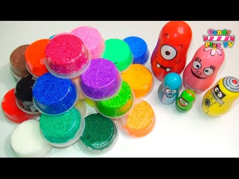 Yumuşak Glitter Köpük Yo ile Renkler Öğreniyoruz Gabba Gabba Yuvalama Bebekler Çocuklar İçin Renkli