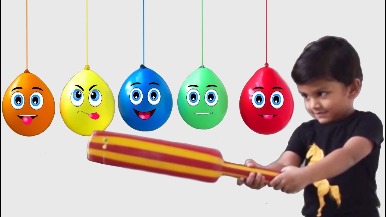 Color Balloons Popping with Aadhavan | Train Toy Unboxing | Aquarium ...