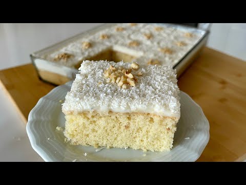 Yiyen Herkes Bir Dilim Daha İsteyecek😋Bulut Gibi Hafif  PAMUK PASTA Tarifi👌