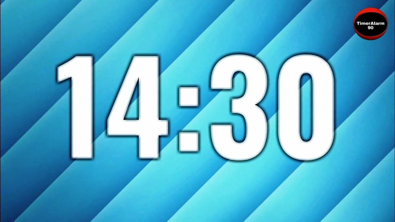 14 Minutes 30 Seconds Countdown Timer | Fourteen and Half Minute ...