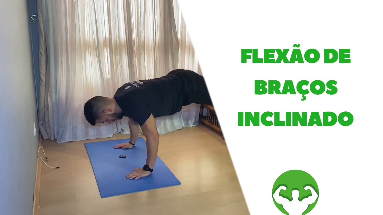 Flexão de braços inclinado - Exercício em casa - YouTube