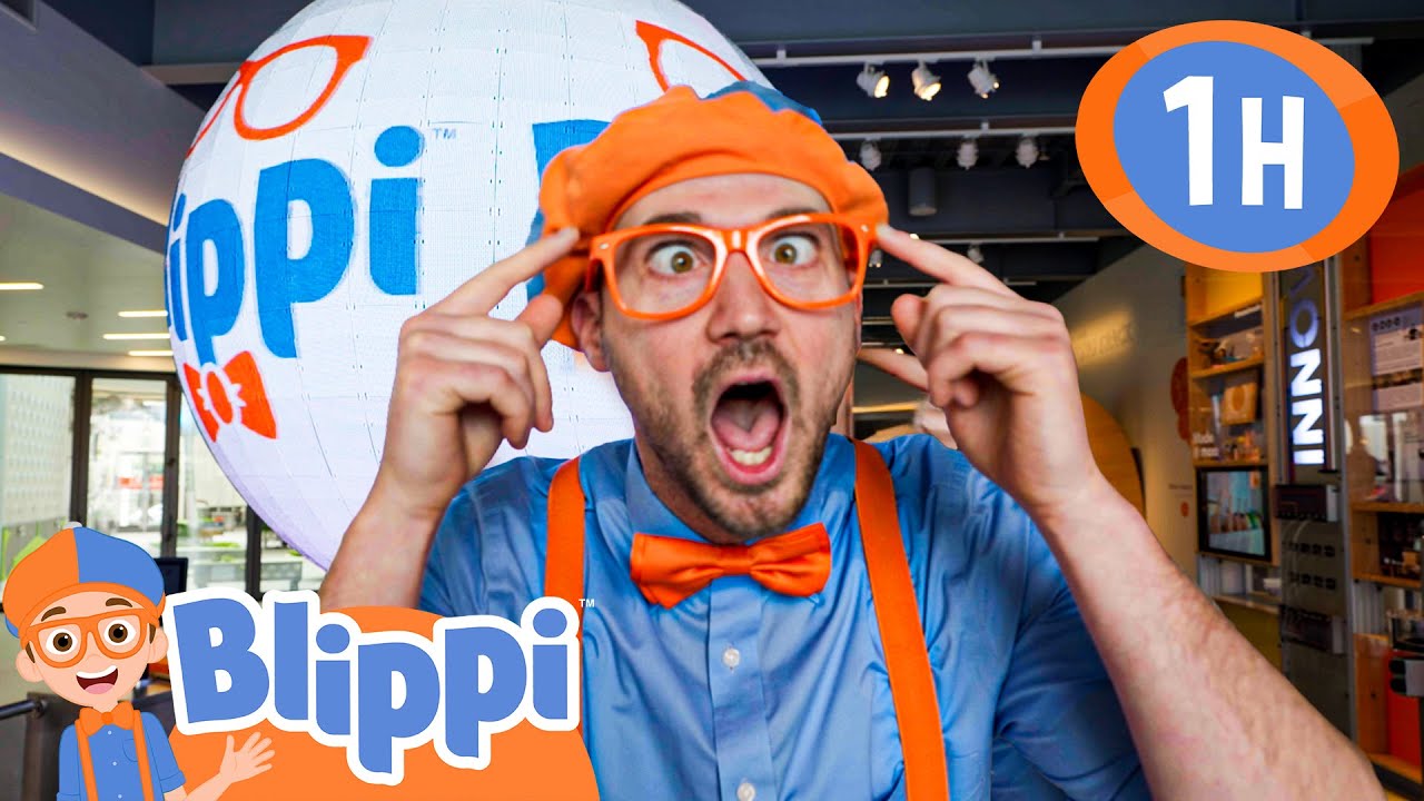 Blippi's Plays With Lights and Colors | Blippi | 🚌Wheels on the BUS ...