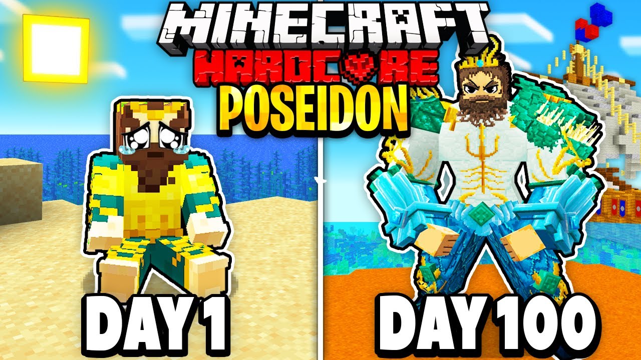 I Survived 100 Days as POSEIDON in Minecraft.. Here's What Happened ...