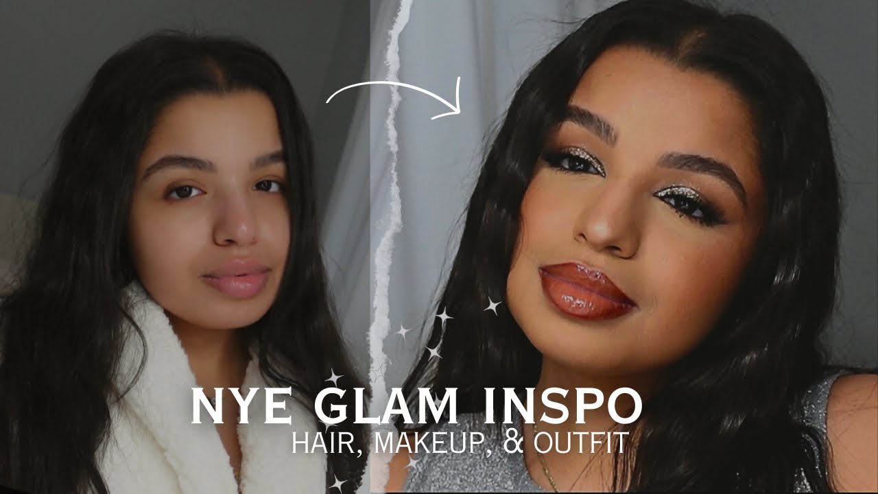 NYE GLAM TUTORIAL | hair, makeup, & outfit inspo + new year chit chat ...