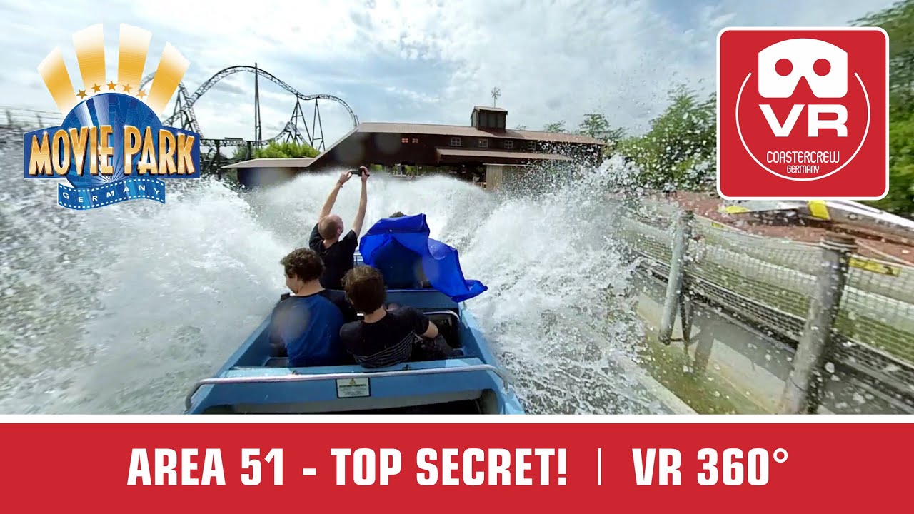 360° VR Water Thrill Ride AREA 51 - TOP SECRET Movie Park Germany ...