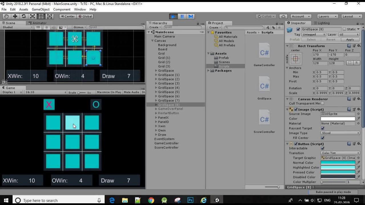 Tic Tac Toe Unity Code Walkthrough - YouTube