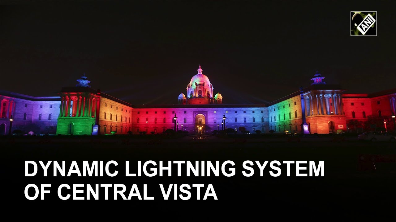 Glimpses of dynamic lightning system of Central Vista - YouTube