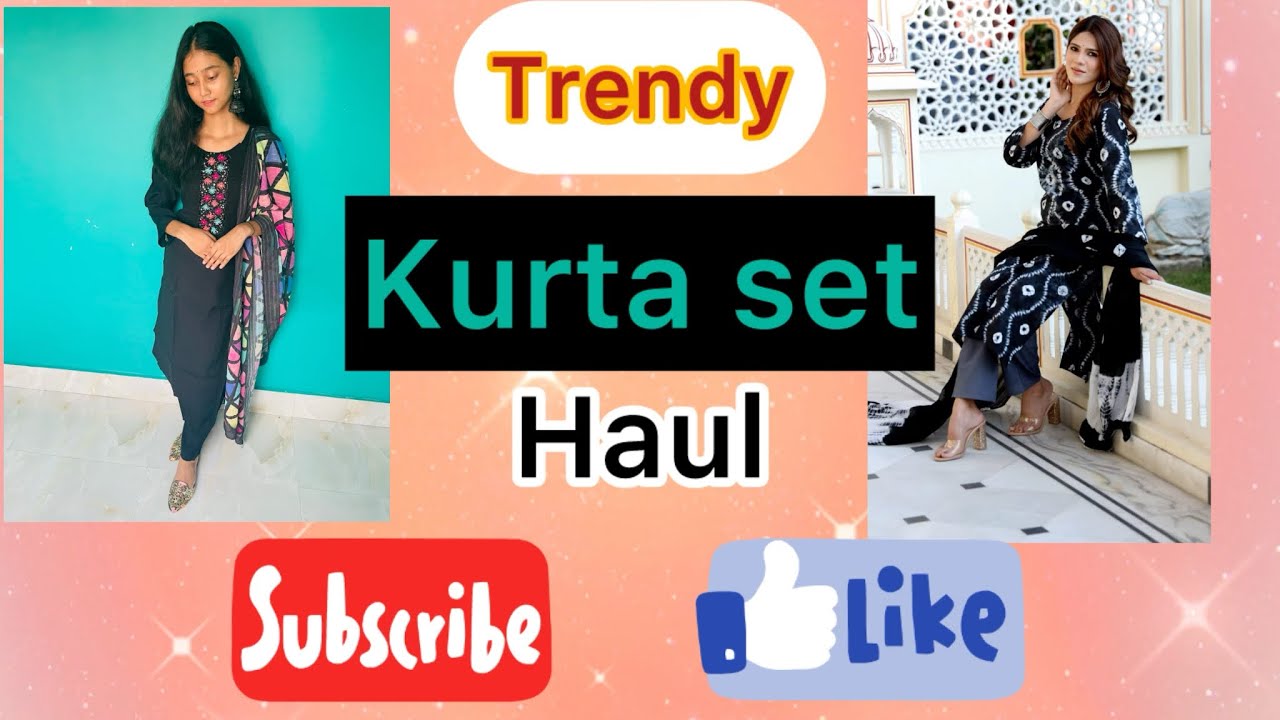 Trendy Kurta Set Haul - YouTube