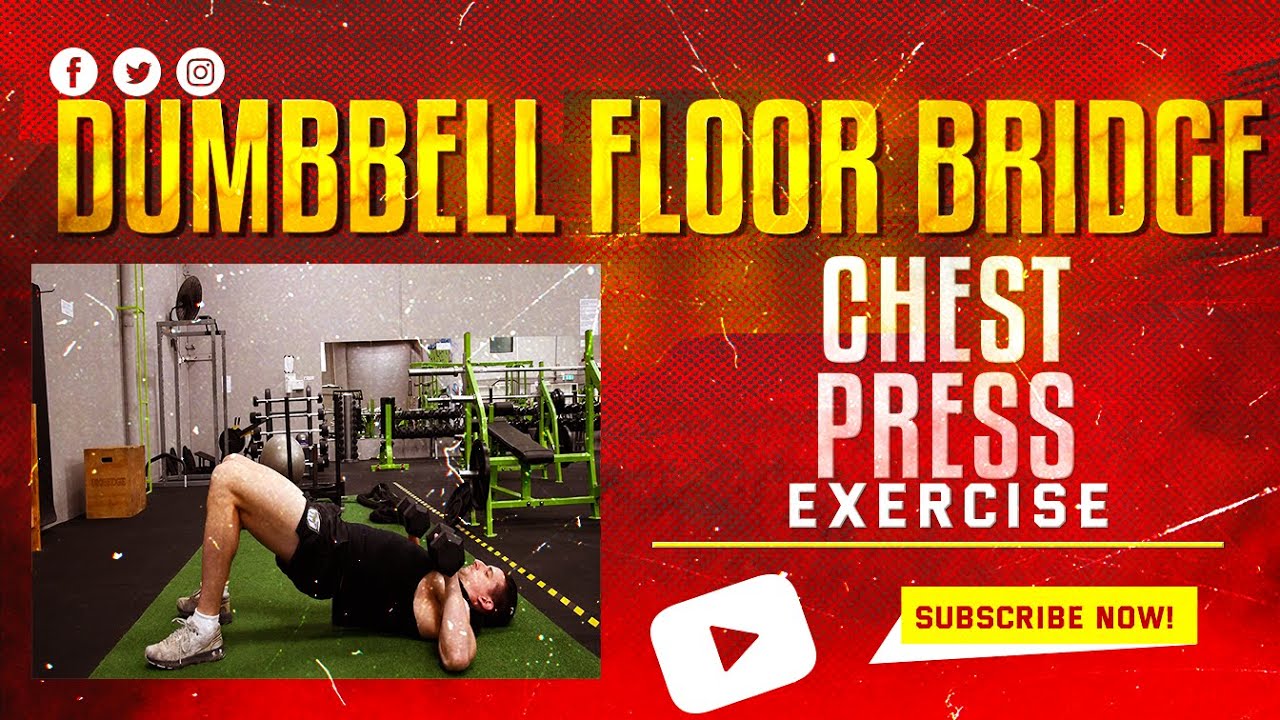 Dumbbell Floor Bridge Chest Press - YouTube