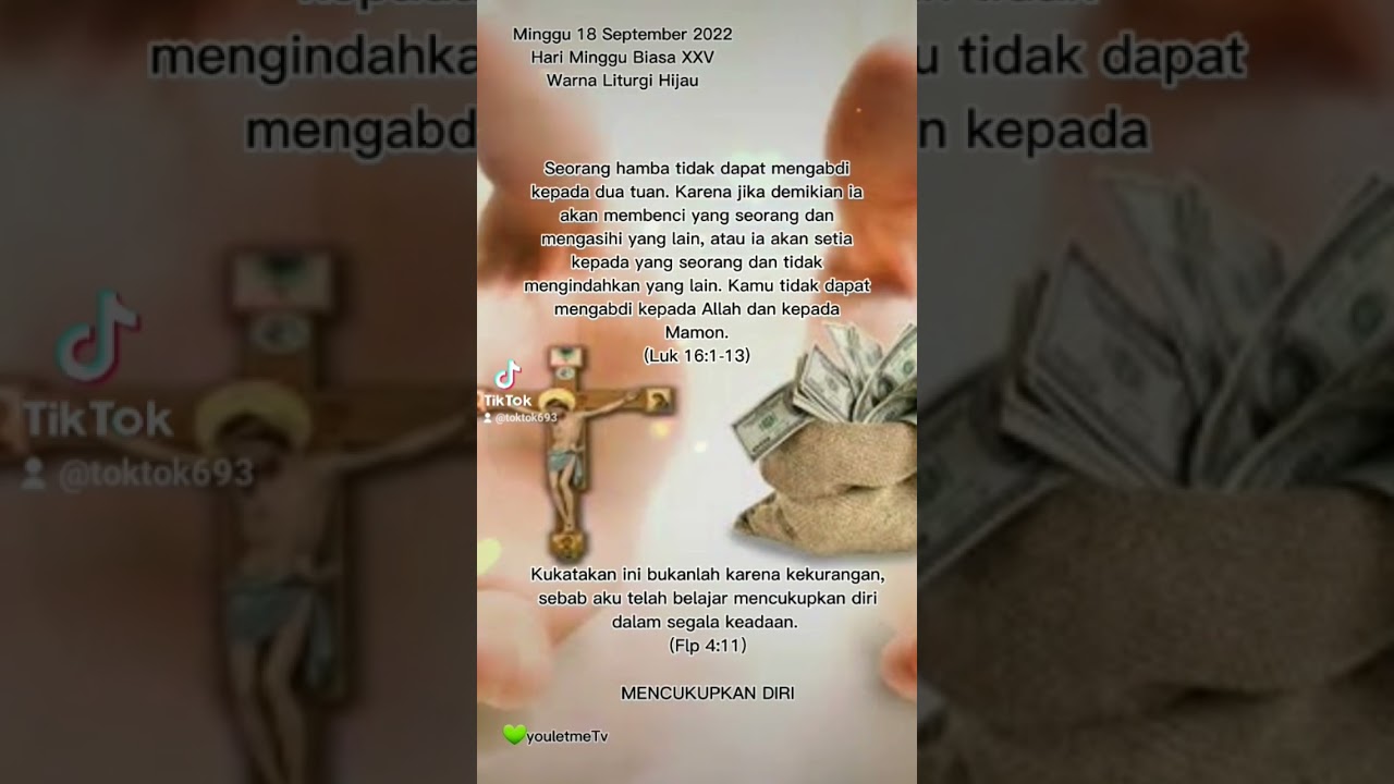 Allah Vs Dewa Mamon Lukas 16: 1-13 #shorts - YouTube