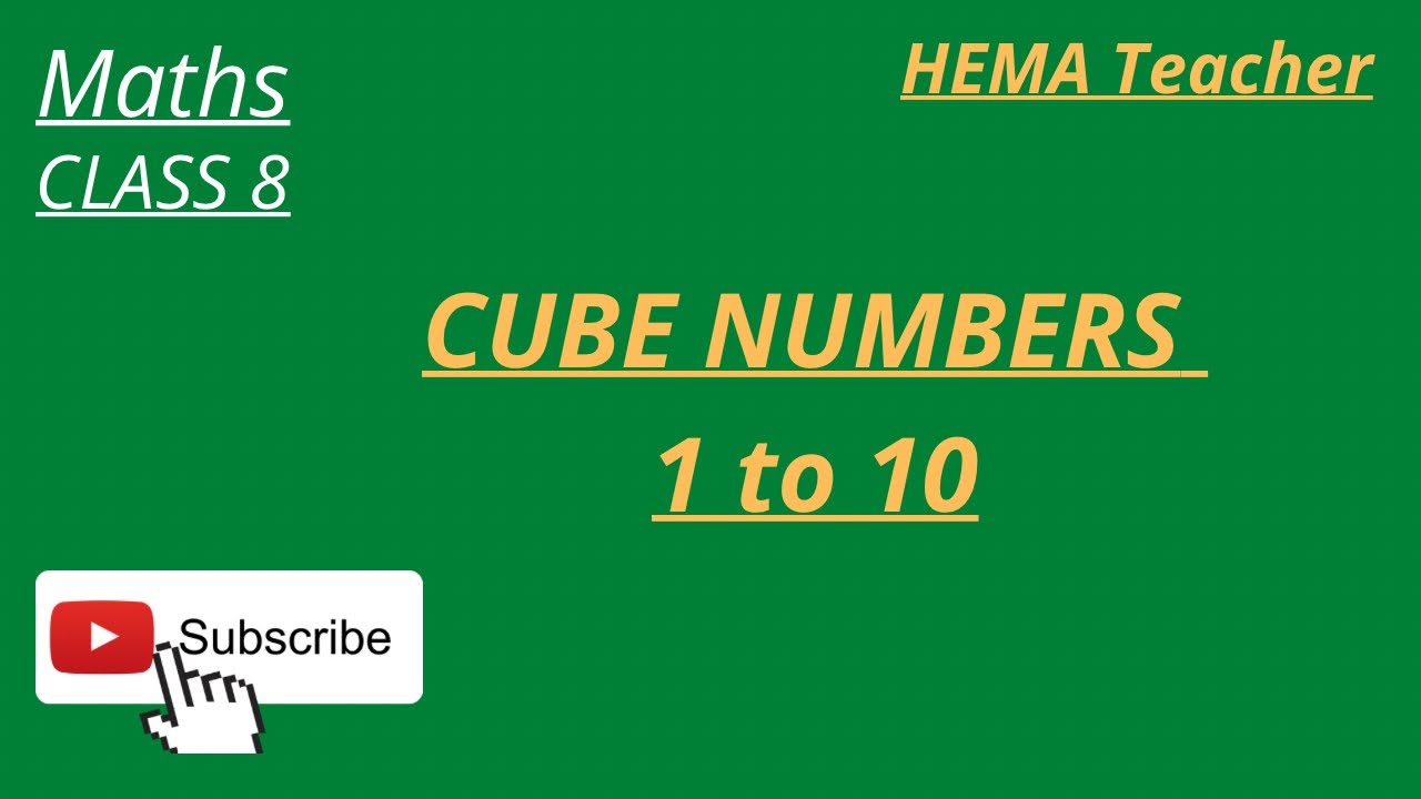 Maths: what is a Cube Number?Cube numbers 1 to 10 - YouTube