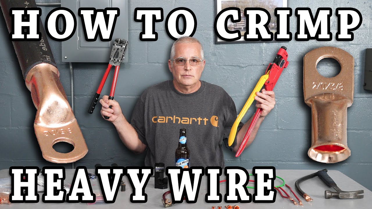 How To Crimp Big Wires 4 Gage Battery Cables, Welding Cables, 0,00,000 ...