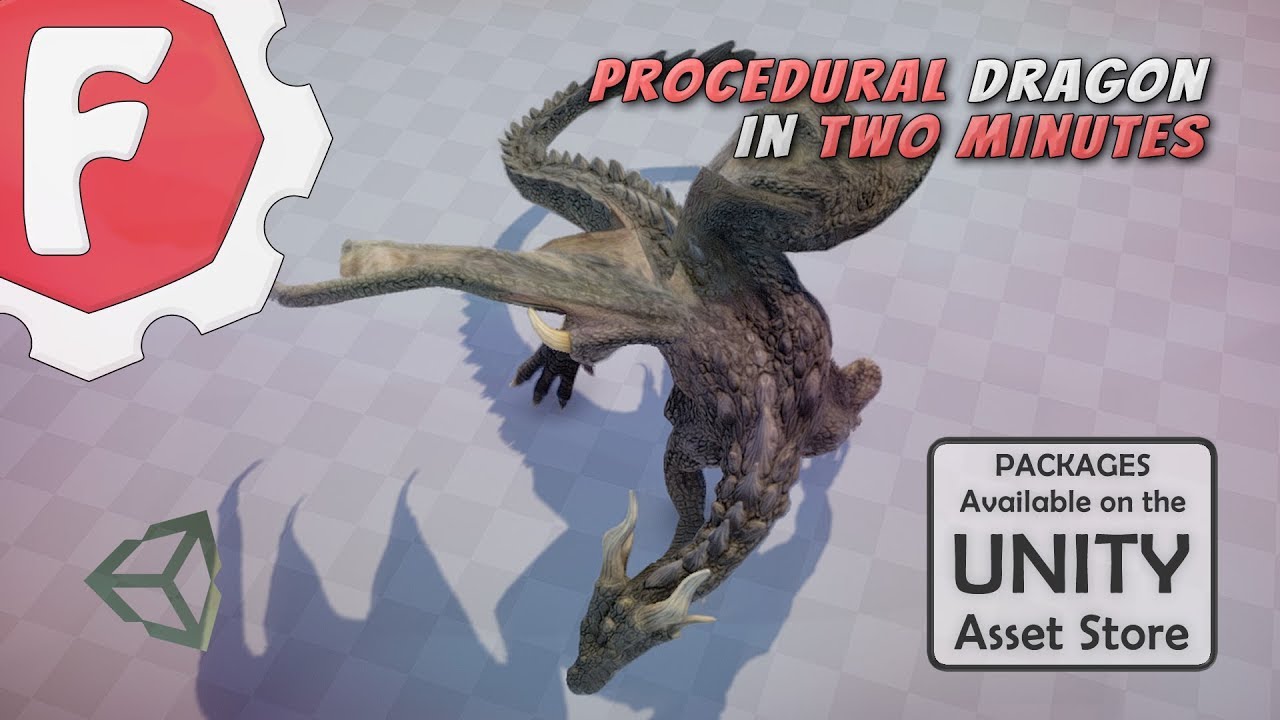 [Short] Unity Engine - Procedural Dragon in Two Minutes! - YouTube