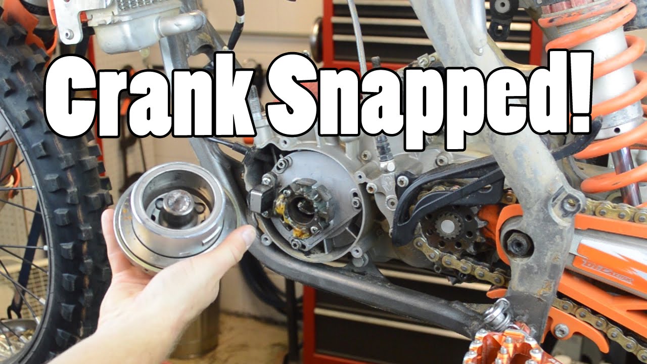 KTM 250 / 300 Crank Snapped! - YouTube
