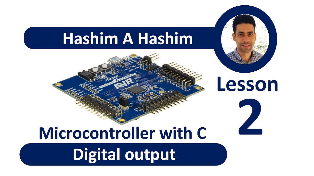 Microcontroller AVR Lesson 2 Digital Output pin port sequential control ...