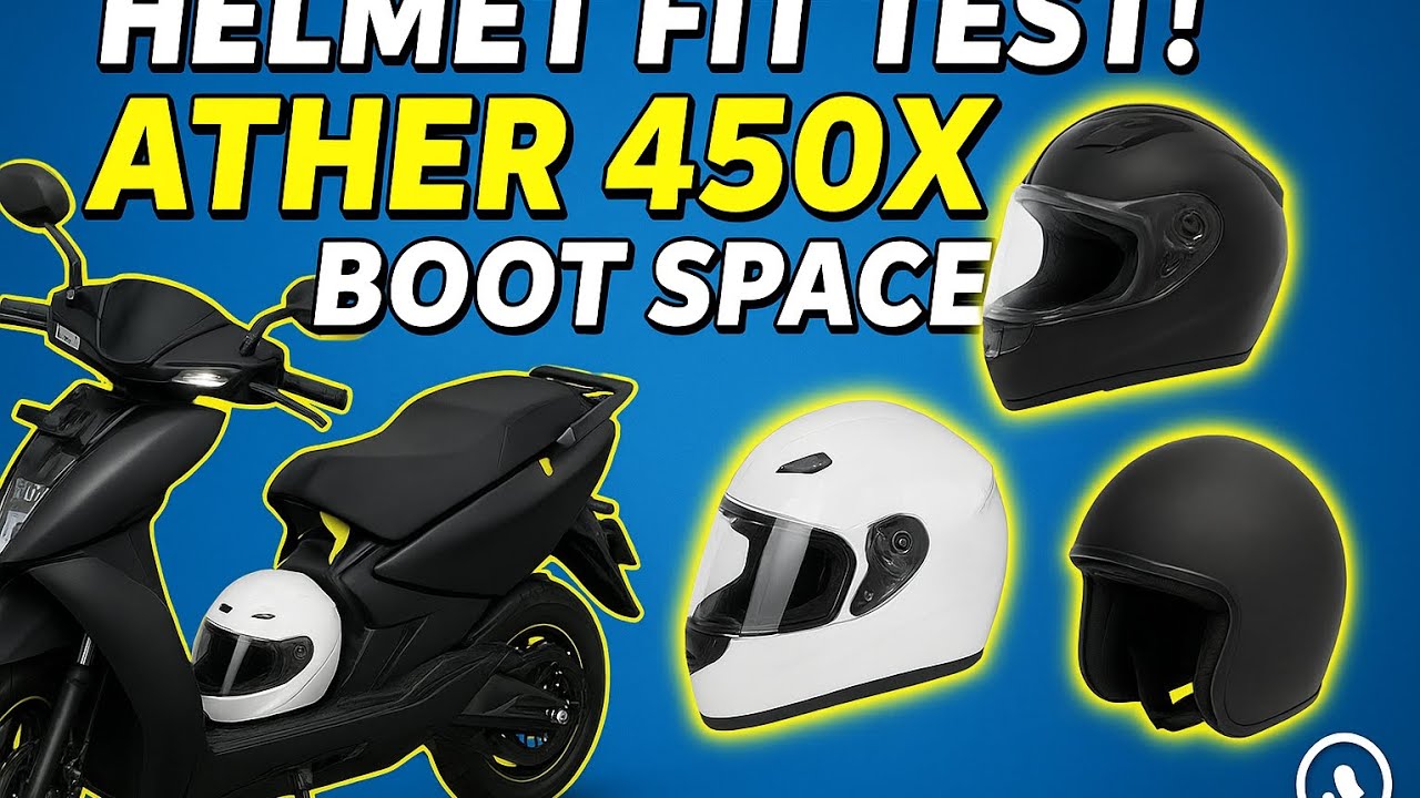Ather 450X Boot Space Test | Which Helmets Really Fit? - YouTube