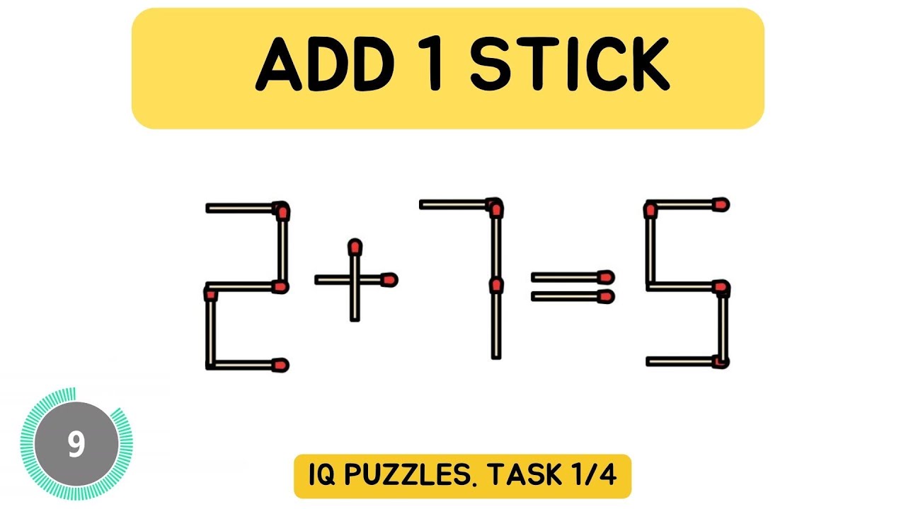 Can You Solve These 4 Tricky Matchstick Puzzles? Matchstick Number ...