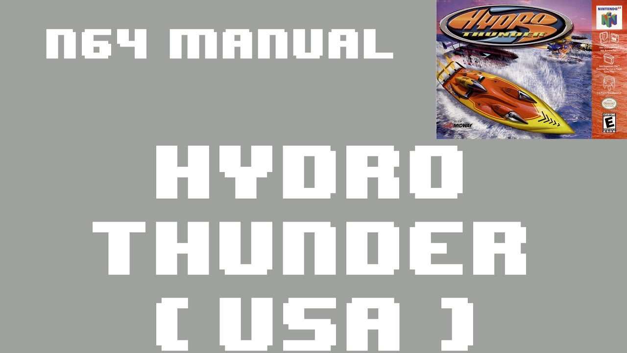 [N64 Manual] Hydro Thunder (USA) - Nintendo 64 Game Instructions - YouTube