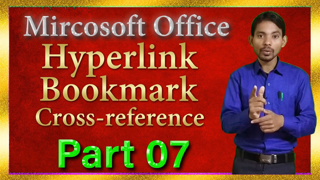 Bookmark Hyperlink Cross reference MS Word Part 7 YouTube Bookmark Hyperlink Cross reference MS Word Part 7 YouTube