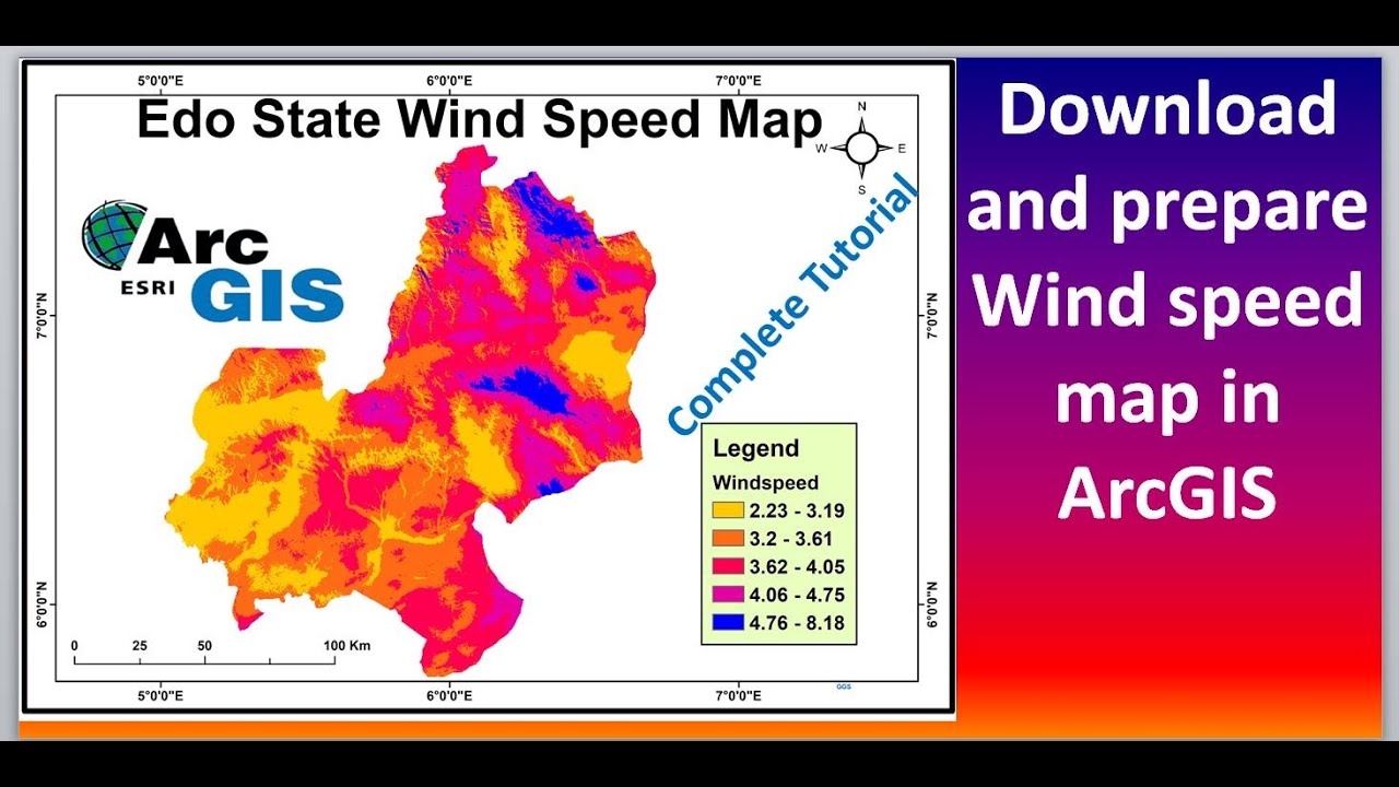 Download And Prepare Wind Speed Map In ArcGIS | Wind Energy Mapping ...