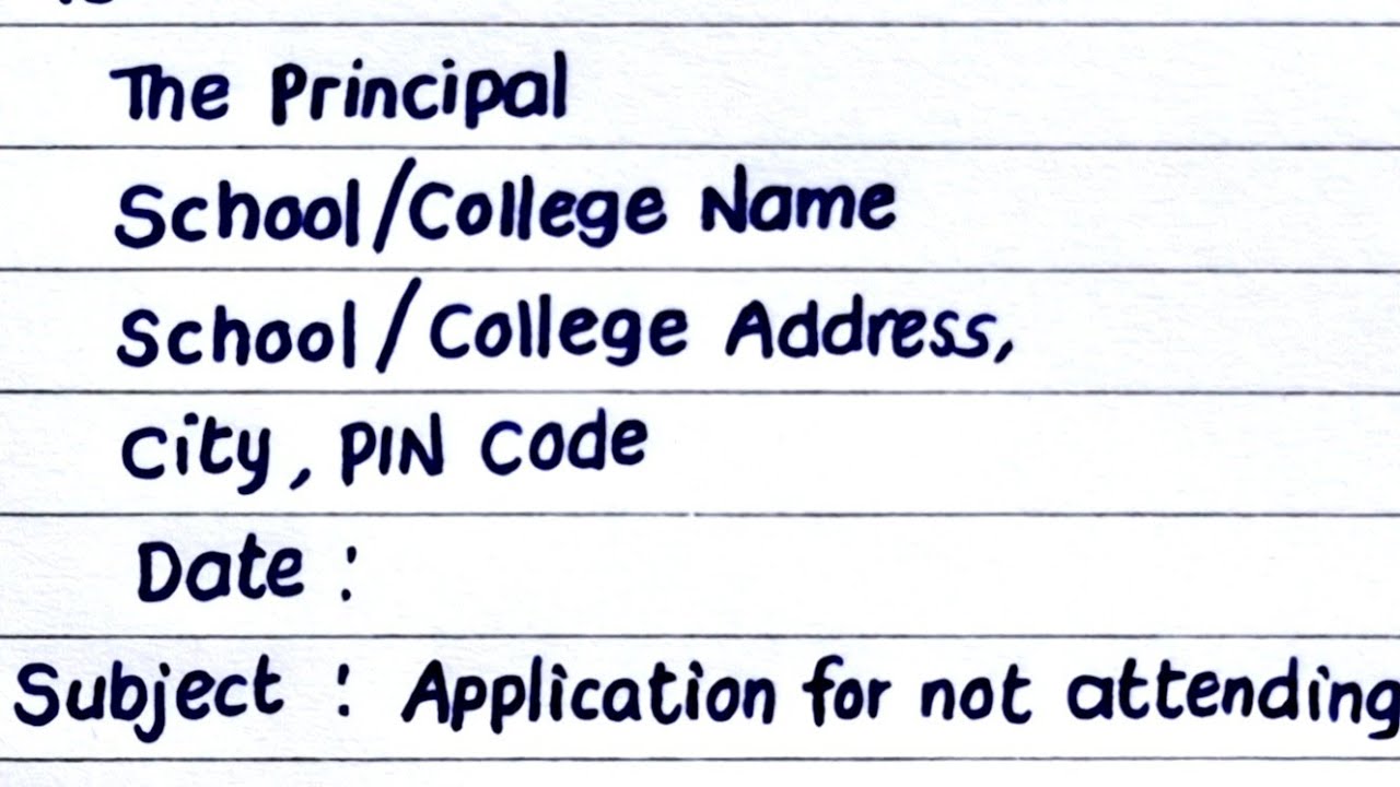 Application For Not Attending Exam Due to Fever by Parents || School ...